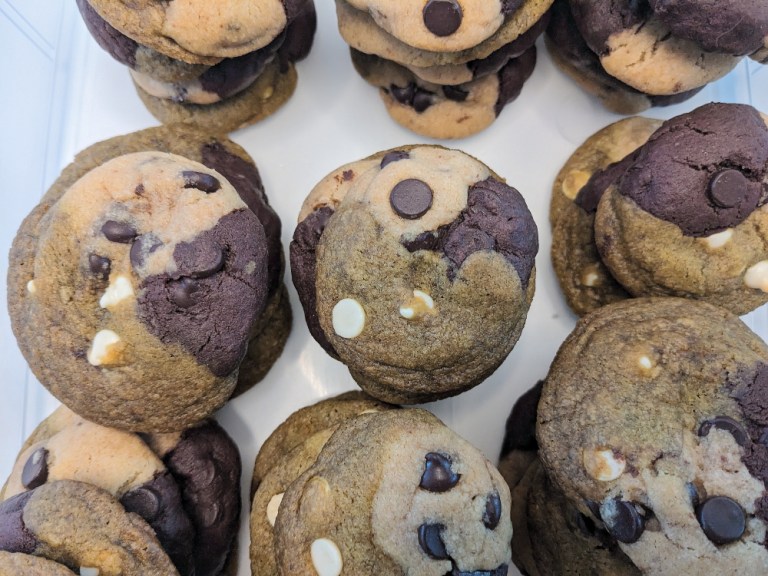 Tri Colored Chocolate Chip Cookies – EAT it NOW or EAT it LATER